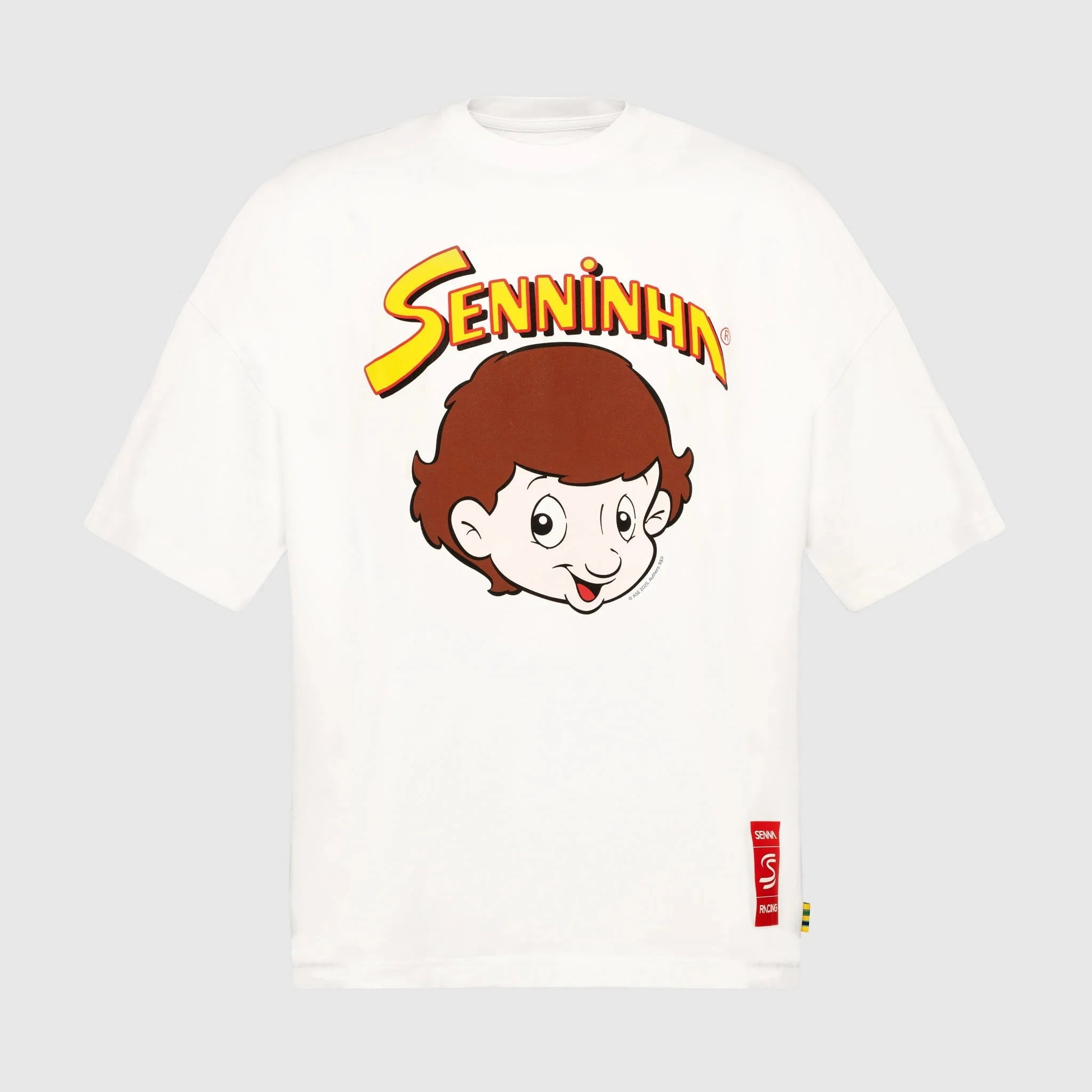 Ayrton Senna F1 Senninha Oversized T-Shirt - White - Walmart.com