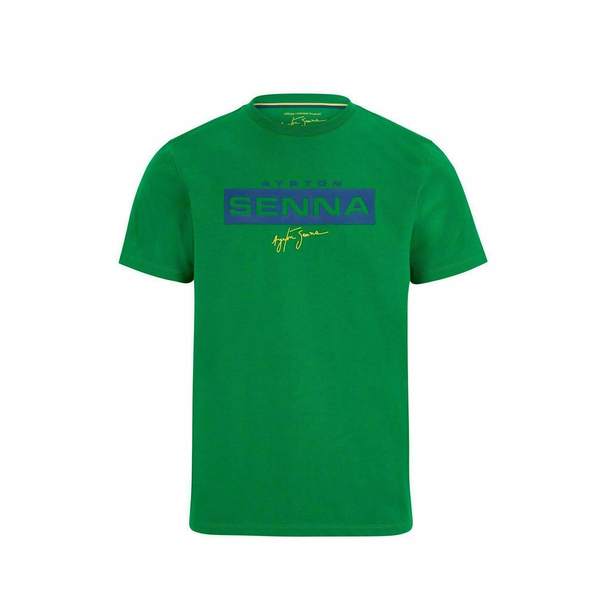 Ayrton Senna Fanwear Logo T-Shirt - Navy/Green/Yellow - Walmart.com
