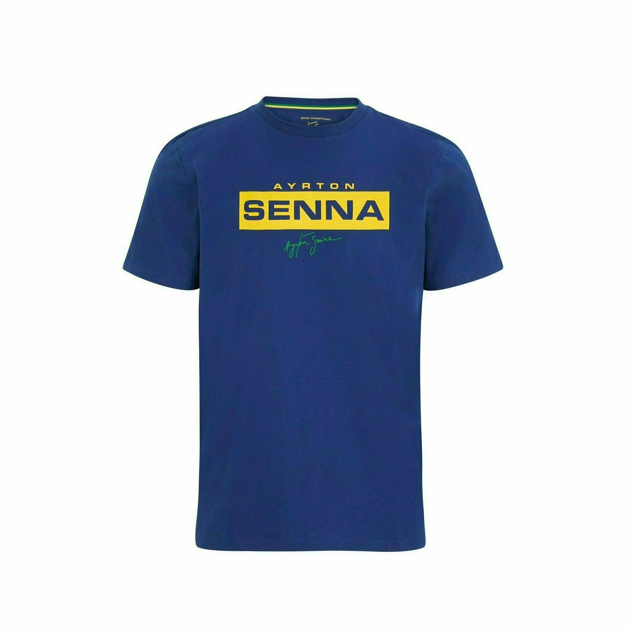 Ayrton Senna Fanwear Logo T-Shirt - Navy/Green/Yellow - Walmart.com