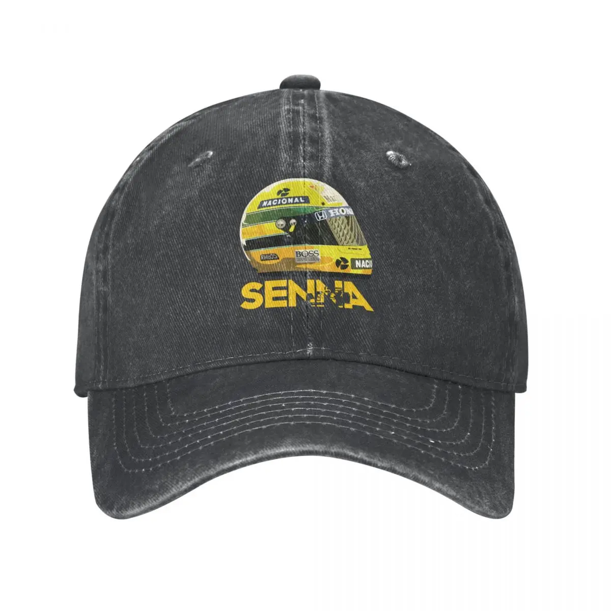 Ayrton Senna Helmet Racing Baseball Caps Vintage Distressed Washed Sun ...