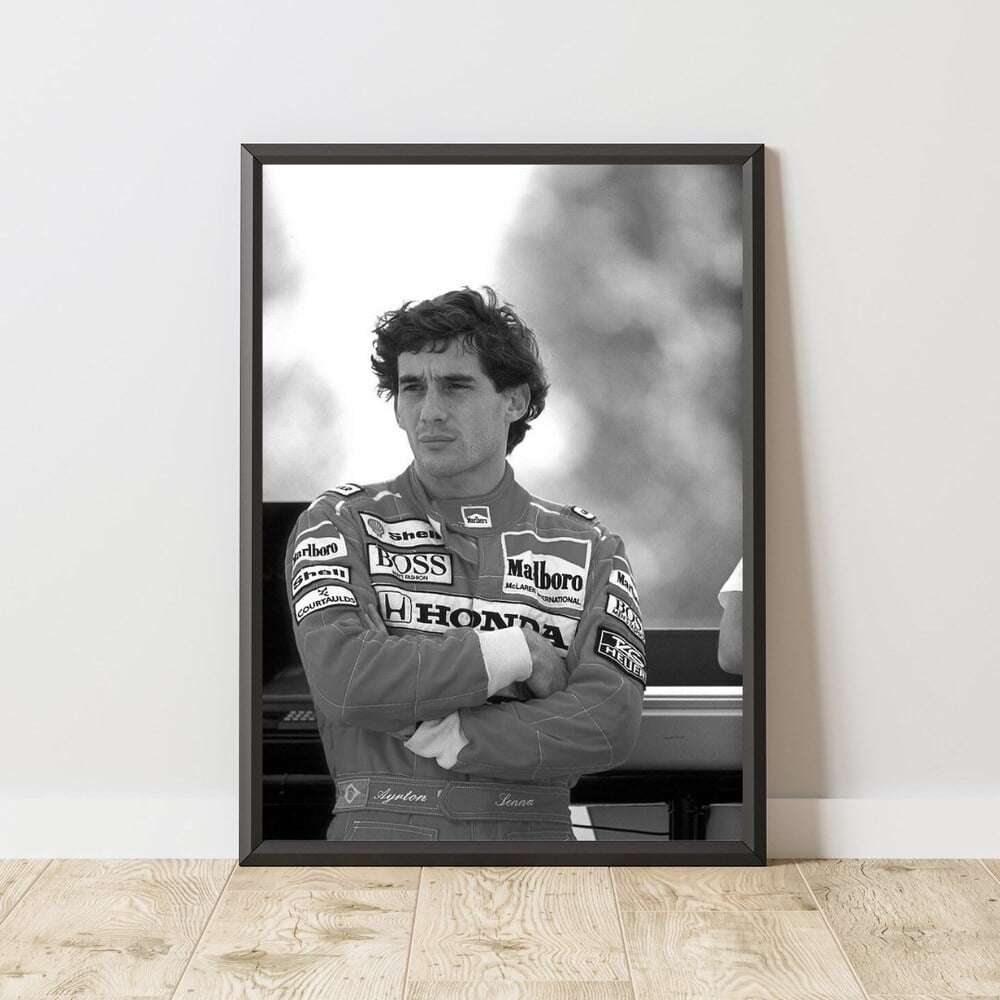 Ayrton Senna Poster, Ayrton Senna Print, Ayrton Senna Wall Art, Formula ...