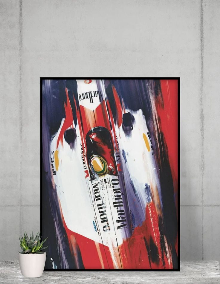 Ayrton Senna Poster Formula 1 Wall Art Ayrton Senna Sim Racing Poster ...