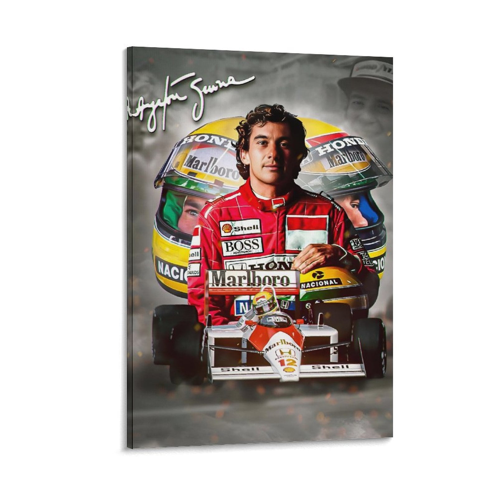 Ayrton-Senna Posters Brazilian Racing Posters Art Print Wall Photo ...