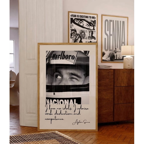 Ayrton Senna Quote F1 Racing Legend Inspirational Wall Art Poster 24x36 ...