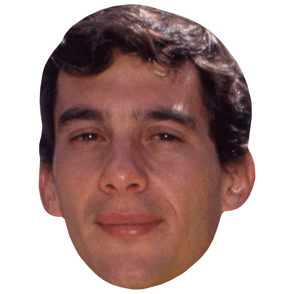 Ayrton Senna (Smile) Celebrity Mask, Flat Card Face, Fancy Dress Mask ...