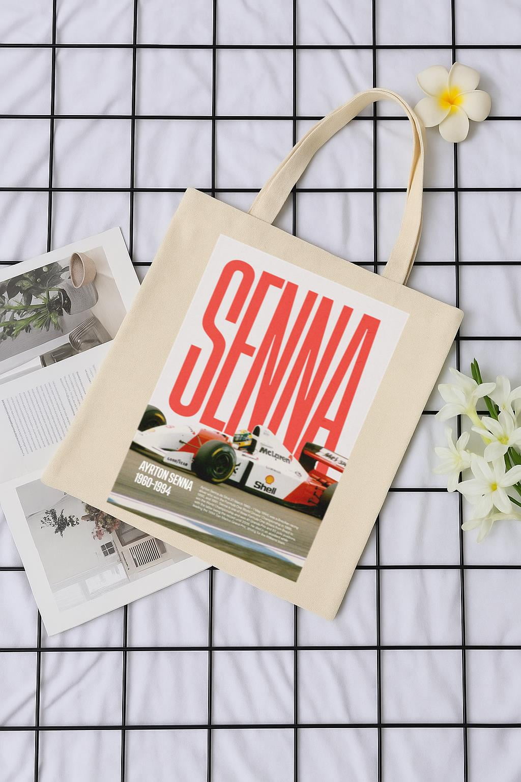 Ayrton Senna Tribute Tote Bag - Legendary Racer Edition F1- Monaco ...