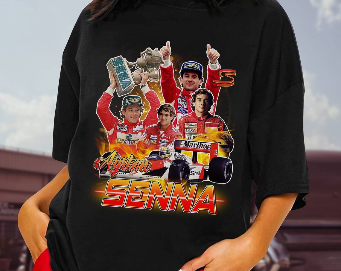 Ayrton Senna Vintage Shirt Ayrton Senna Racing Shirt Ayrton Senna ...