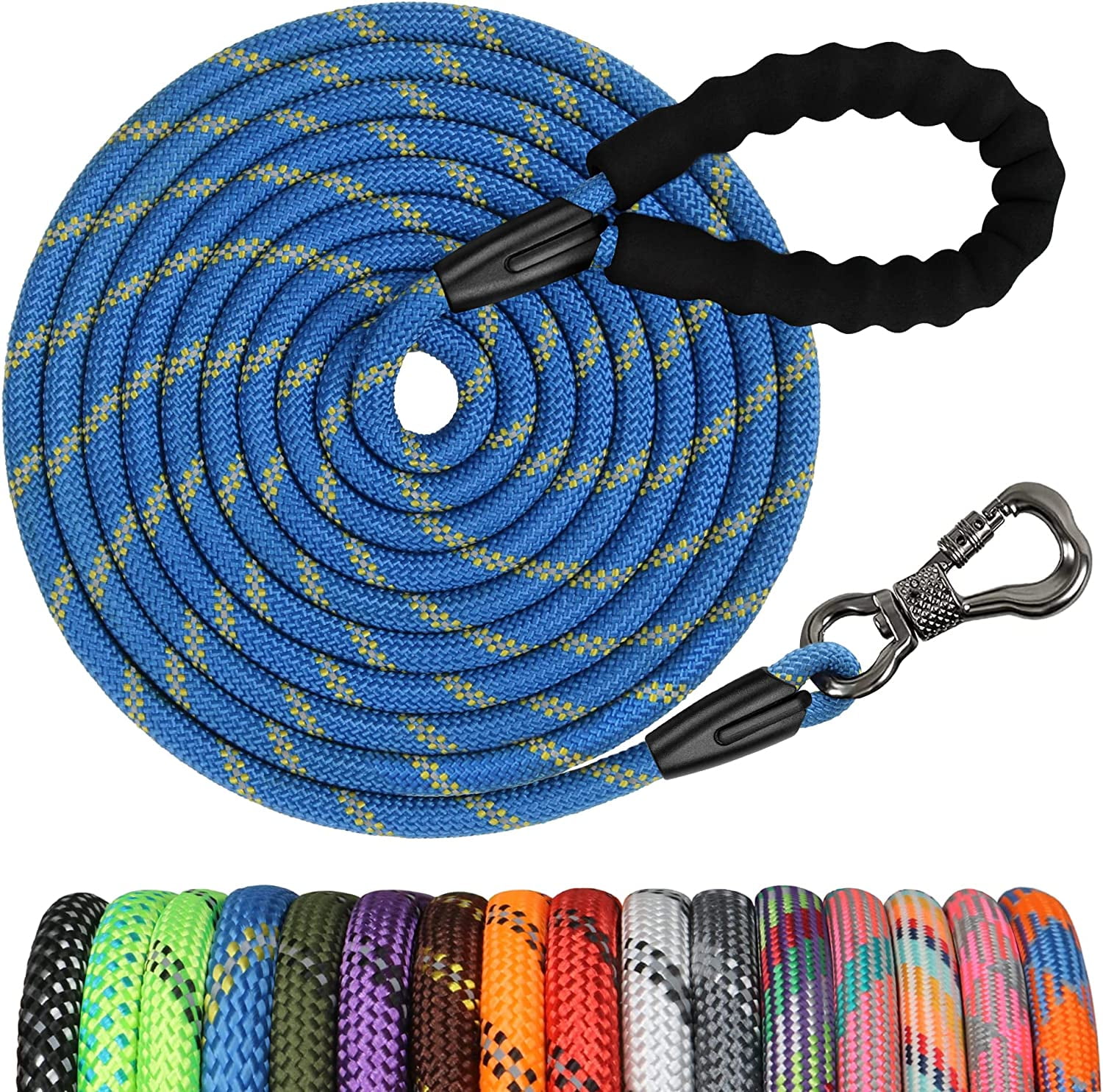 Aystkniet 12mm 15 FT Rope Dog Leash, Nylon Pet Training Leash with ...