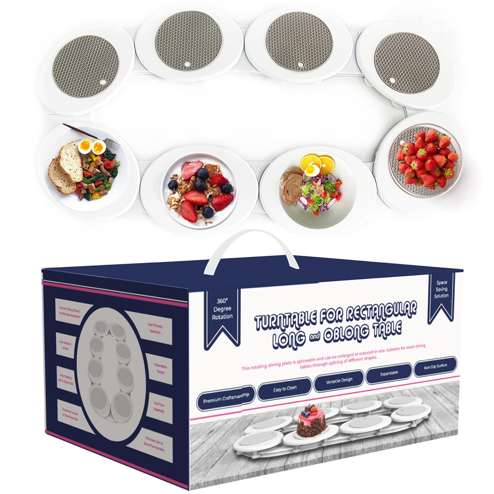 Miumaeov 27.56inch Extra Large Lazy Susan Organizer for Table Rotating ...