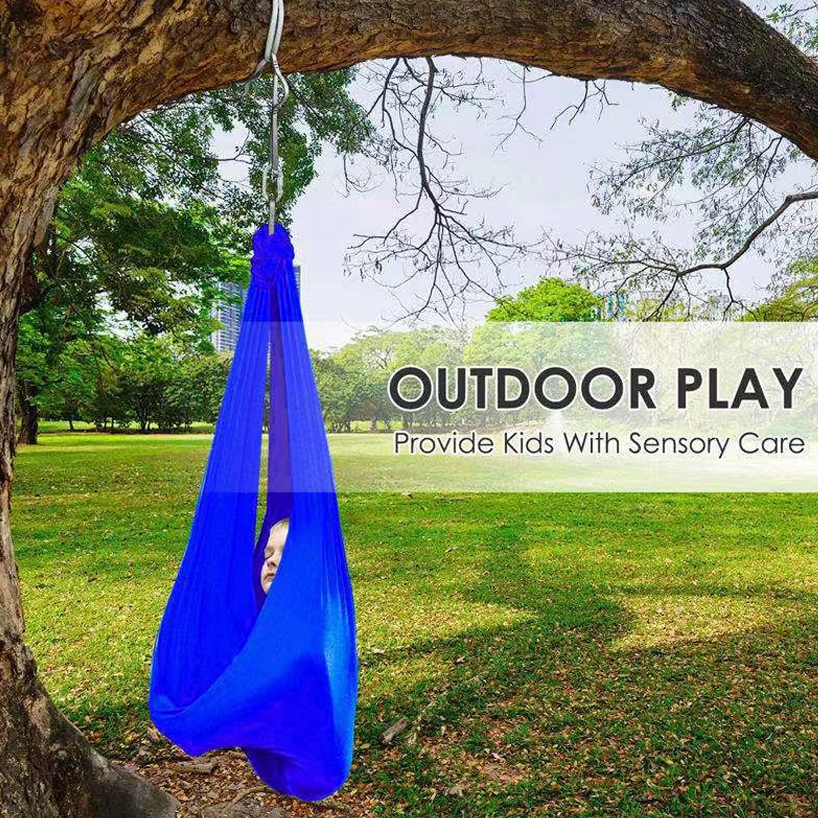 Ayuhyglis Outdoor Sensory Swing Sensory Therapy Swing Hammock Double ...