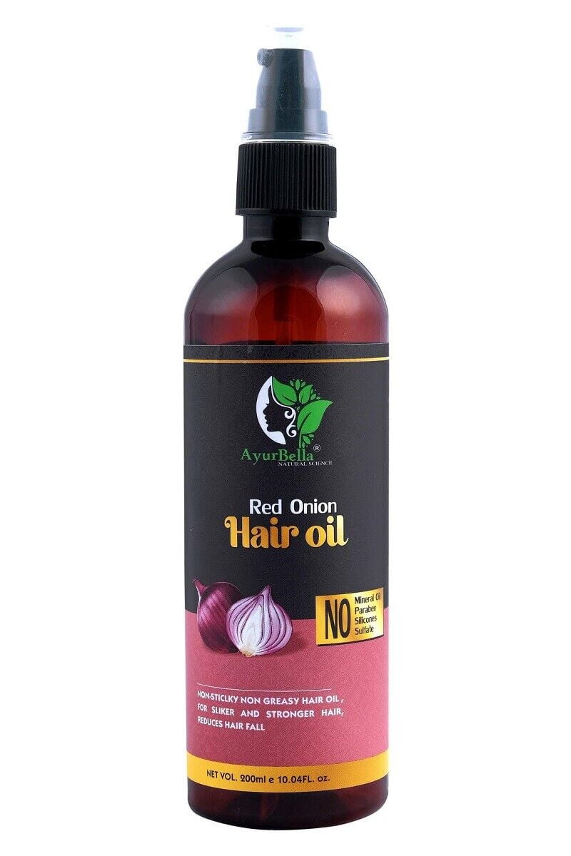 AyurBella Natural Science Red Onion Hair Oil Net Vol. 6.77 fl. oz / 200ml wow - Walmart.com