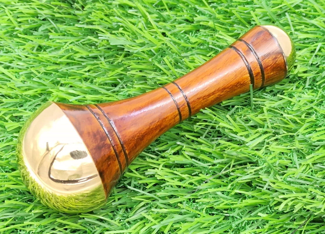 Ayurvedic 2-in-1 Kansa Wand Massager Dual-Head for Face Feet Body SPA ...