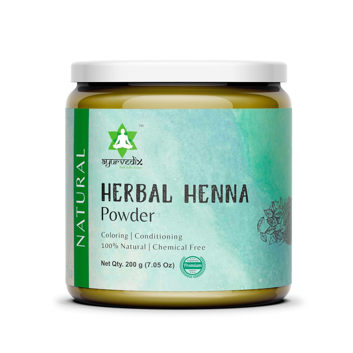 Ayurvedix 100 Natural Herbal Henna Powder for Hair 200g Pack of 1 ...