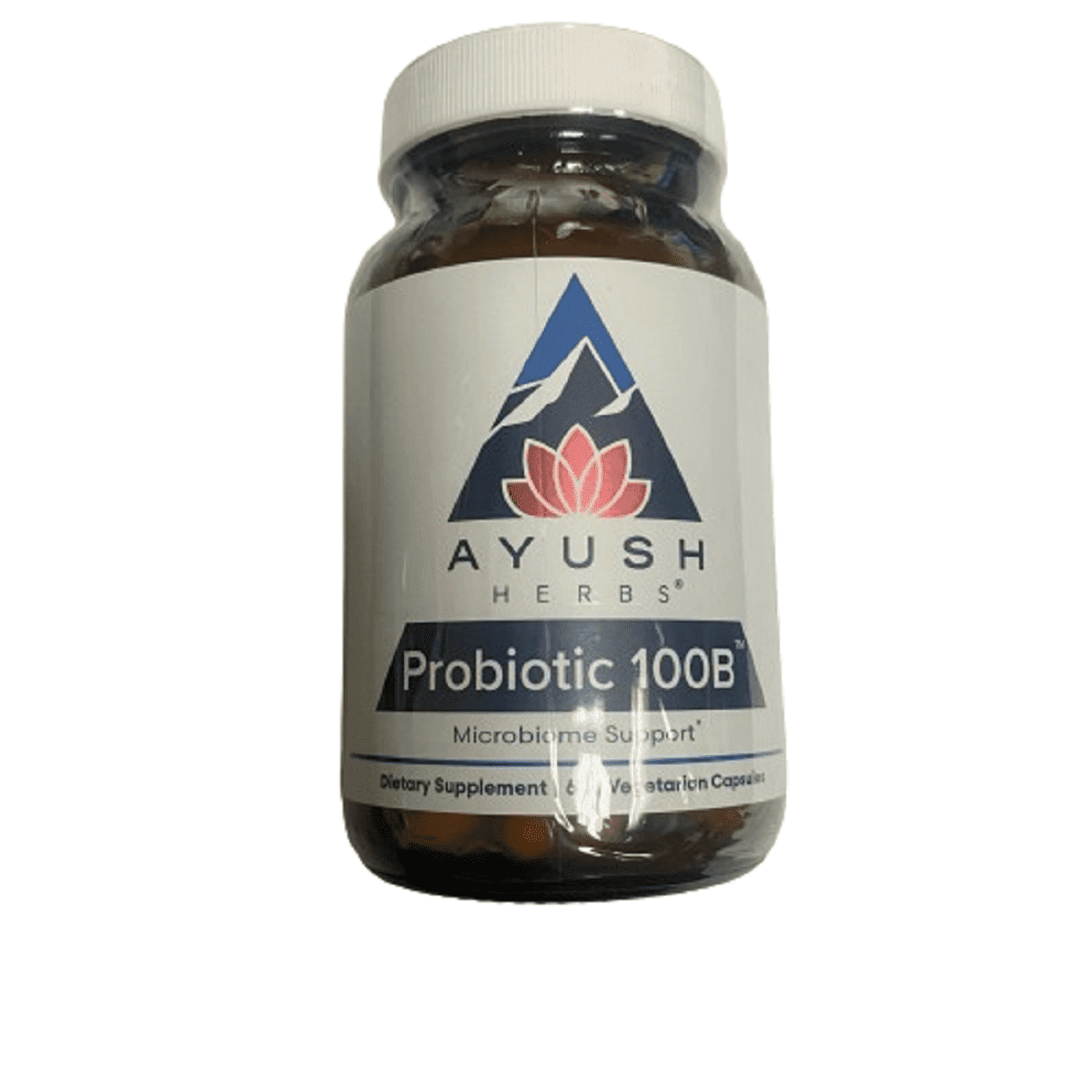Ayush Herbs Probiotic 100B, 7 Probiotic Strains, 60 Vegetarian Capsules ...