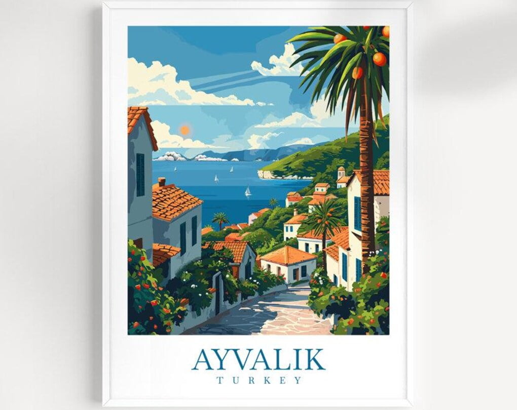 Ayvalik Travel Print Wall Art Turkey Wall Hanging Home Decoration ...