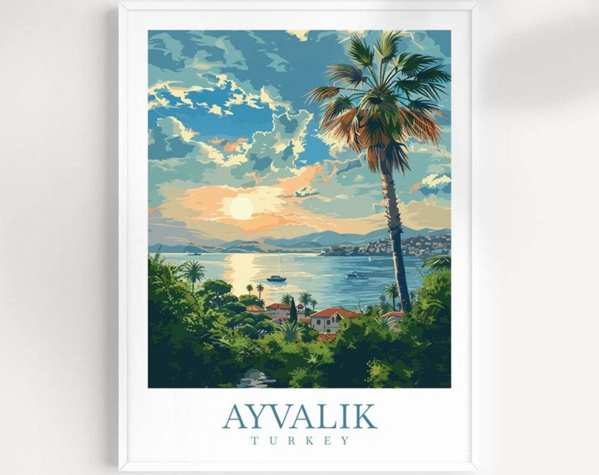 Ayvalik Travel Print Wall Art Turkey Wall Hanging Home Decoration ...