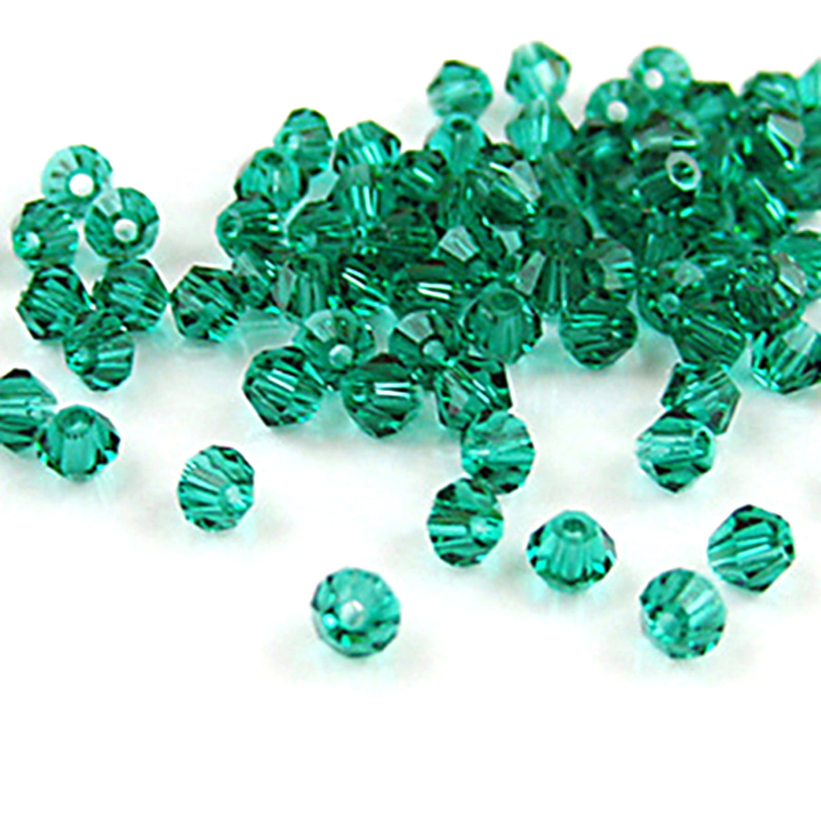 Ayyufe Pack Of 100 4mm Spacer Loose Beads Faceted DIY Bicone Shape ...