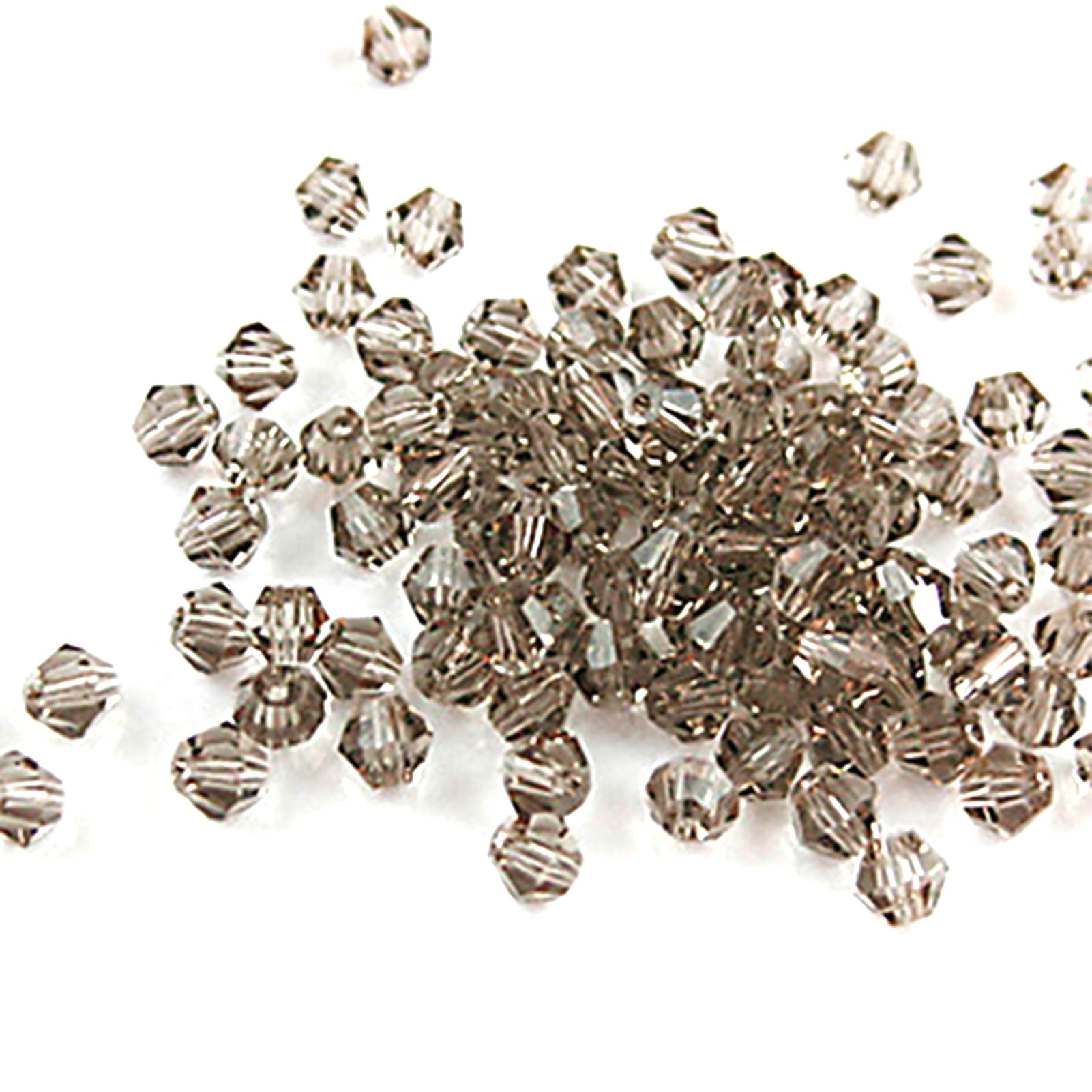 Ayyufe Pack Of 100 4mm Spacer Loose Beads Faceted DIY Bicone Shape ...