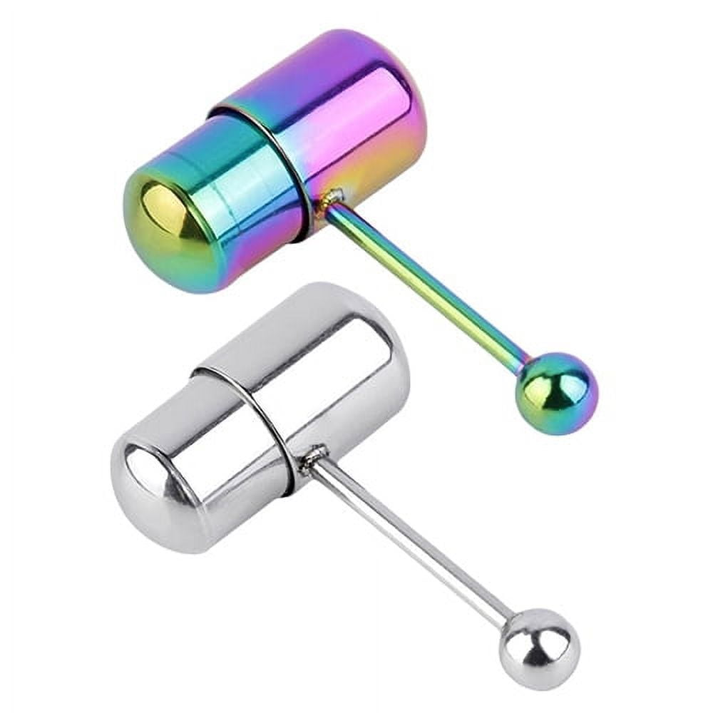 Ayyufe Vibrating Stainless Steel Punk Multicolor, Stainless Steel, 14G ...