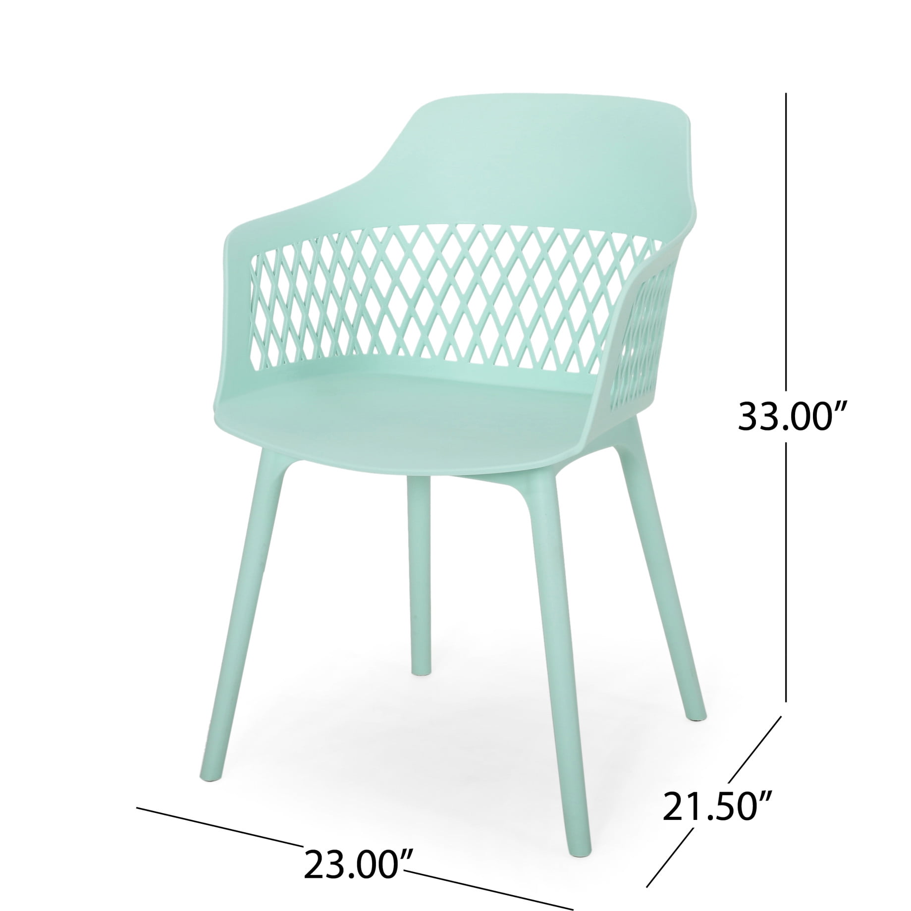 Azalea Chair Outdoor - Mint, Polypropylene, Weather- Construction, 23. ...