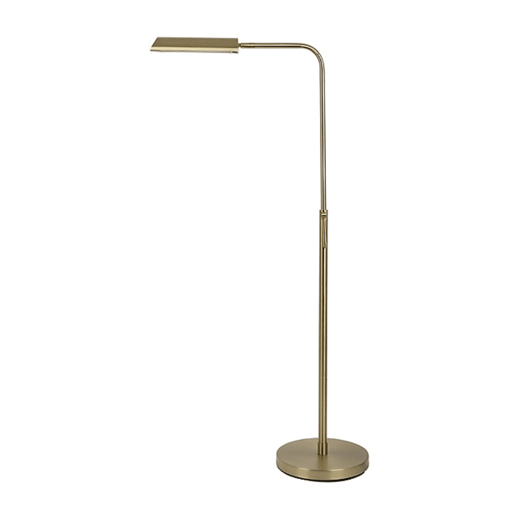 Elegant Azalea Park LED Task Floor Lamp, Adjustable, Brushed Brass ...