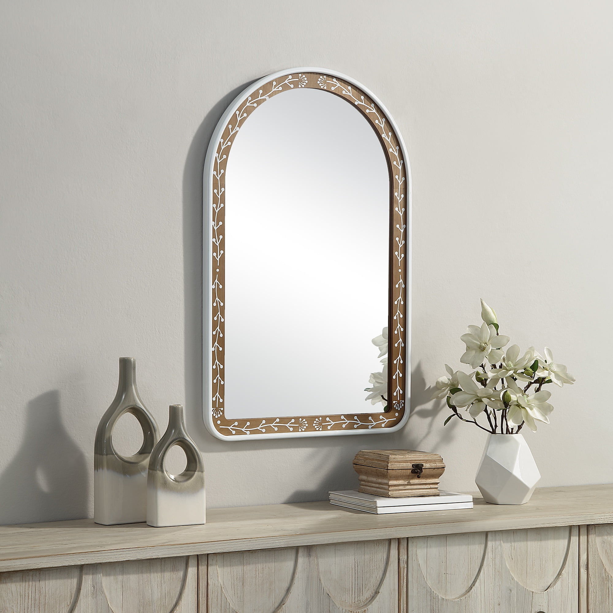 Azalea Park Metal and Wood Wall Mirror Brown - Walmart.com