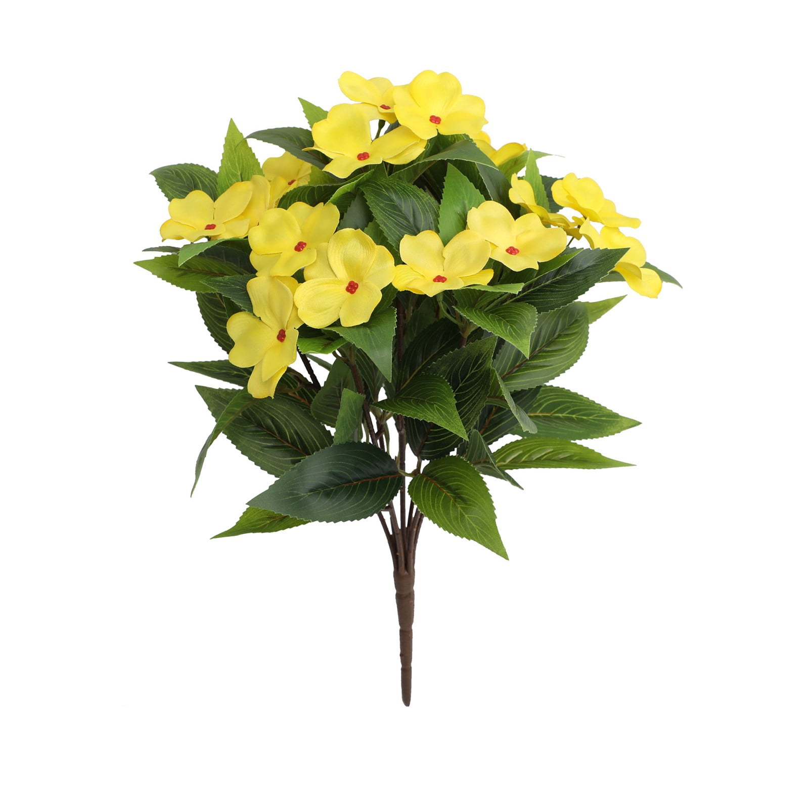 Azalea and Impatiens Artificial Flower Set, UV Resistant Fake Plants ...