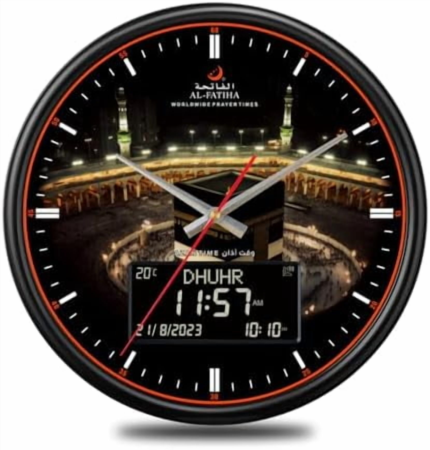 Azan Clock, LED Muslim Prayer Clock, Athan Wall Clock, Read Home/Office ...