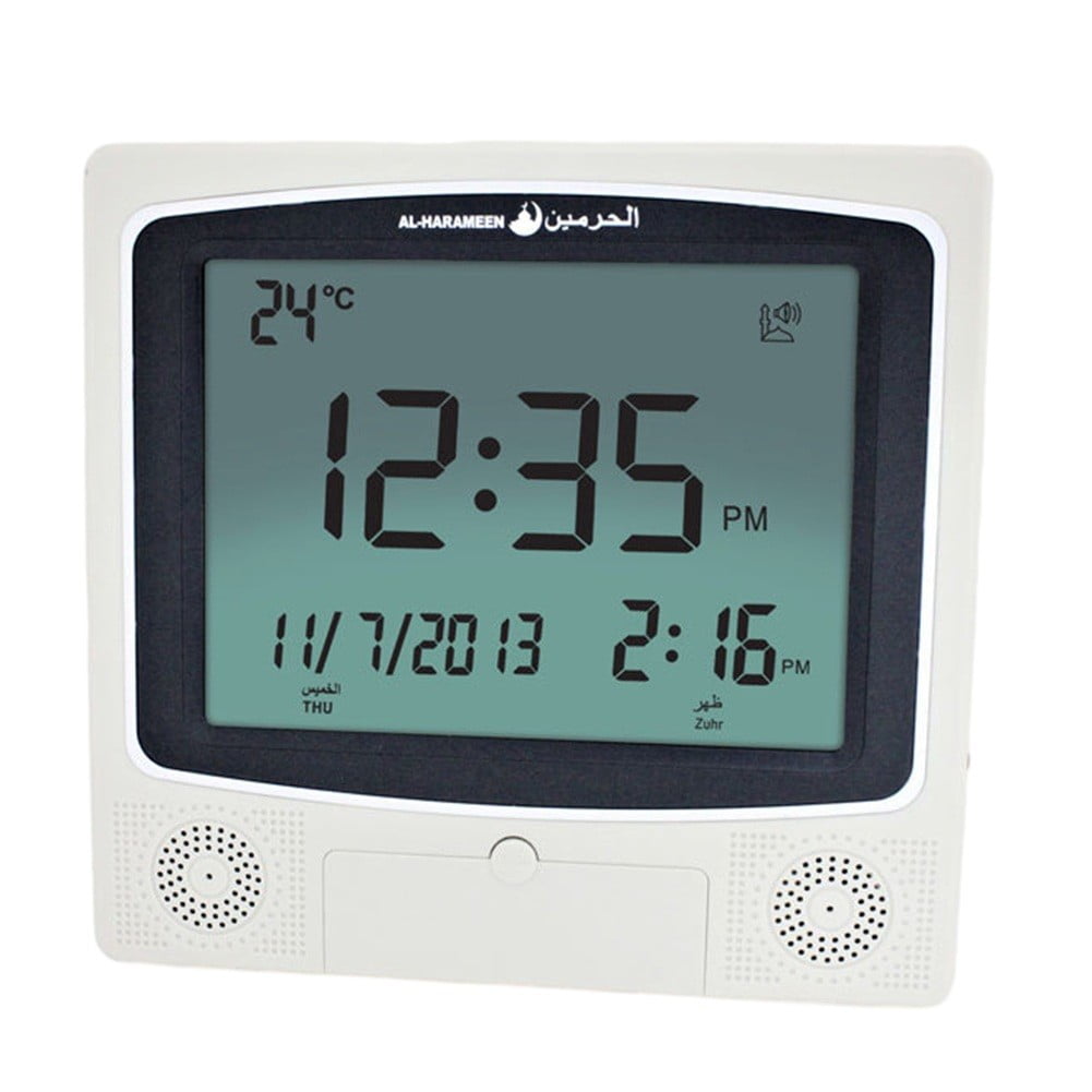 Azan Clock with Decorative Design Hijra and Gregorian Calendar Stay ...