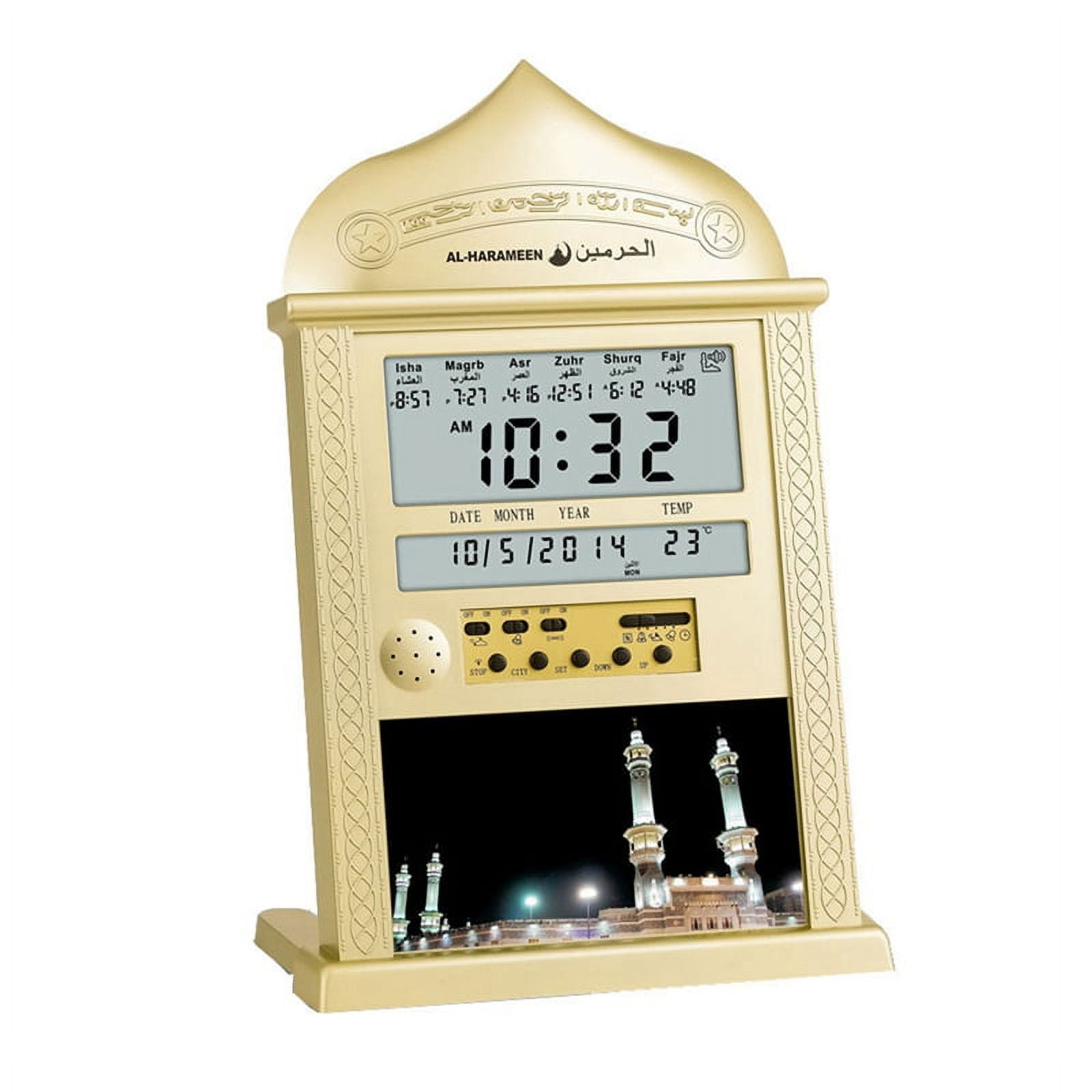 Azan Mosque Prayer Clock Islamic Mosque Azan Calendar Muslim Prayer ...