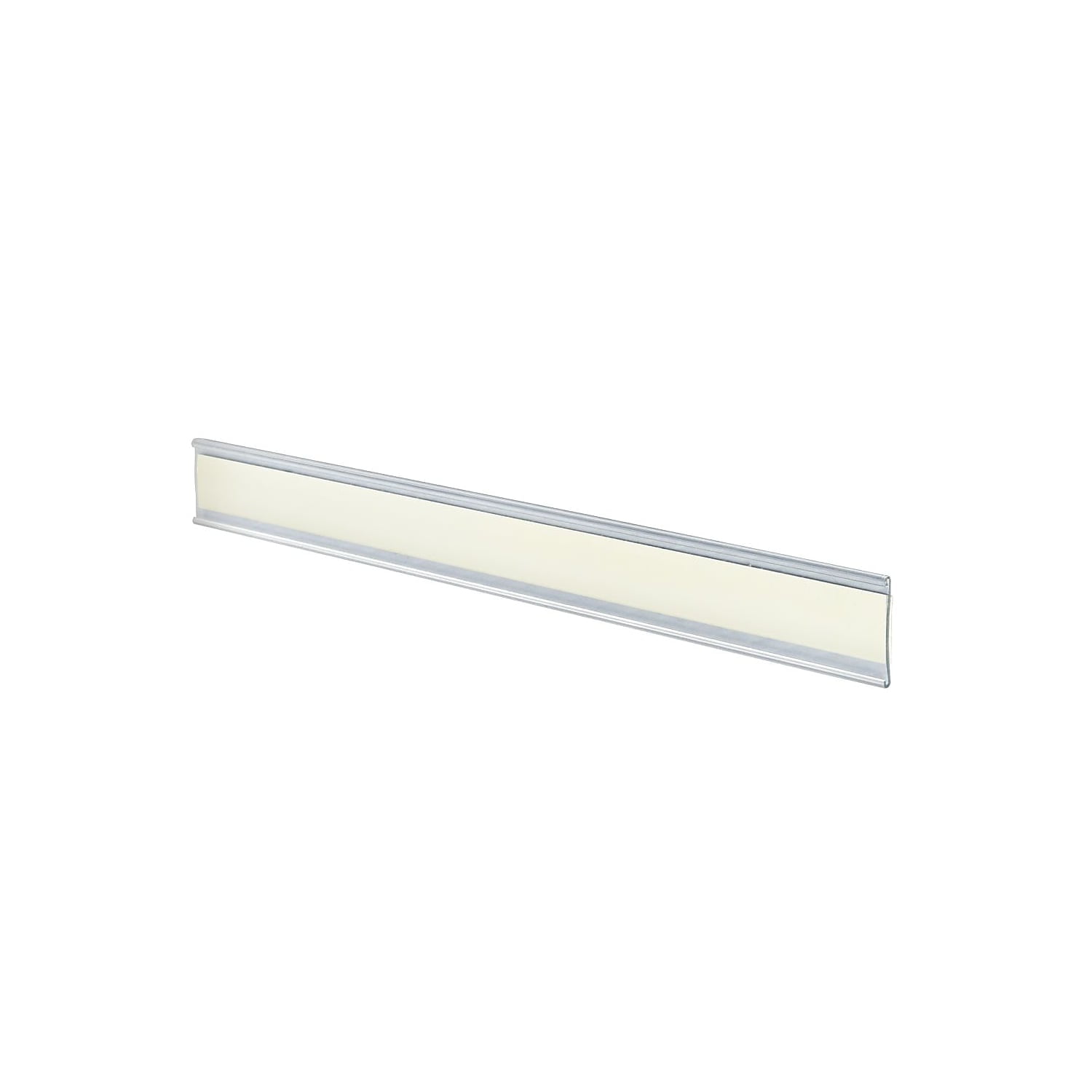Azar 1 1/2" x 11" Plastic Adhesive-Back C-Channel Nameplates Clear 10 ...