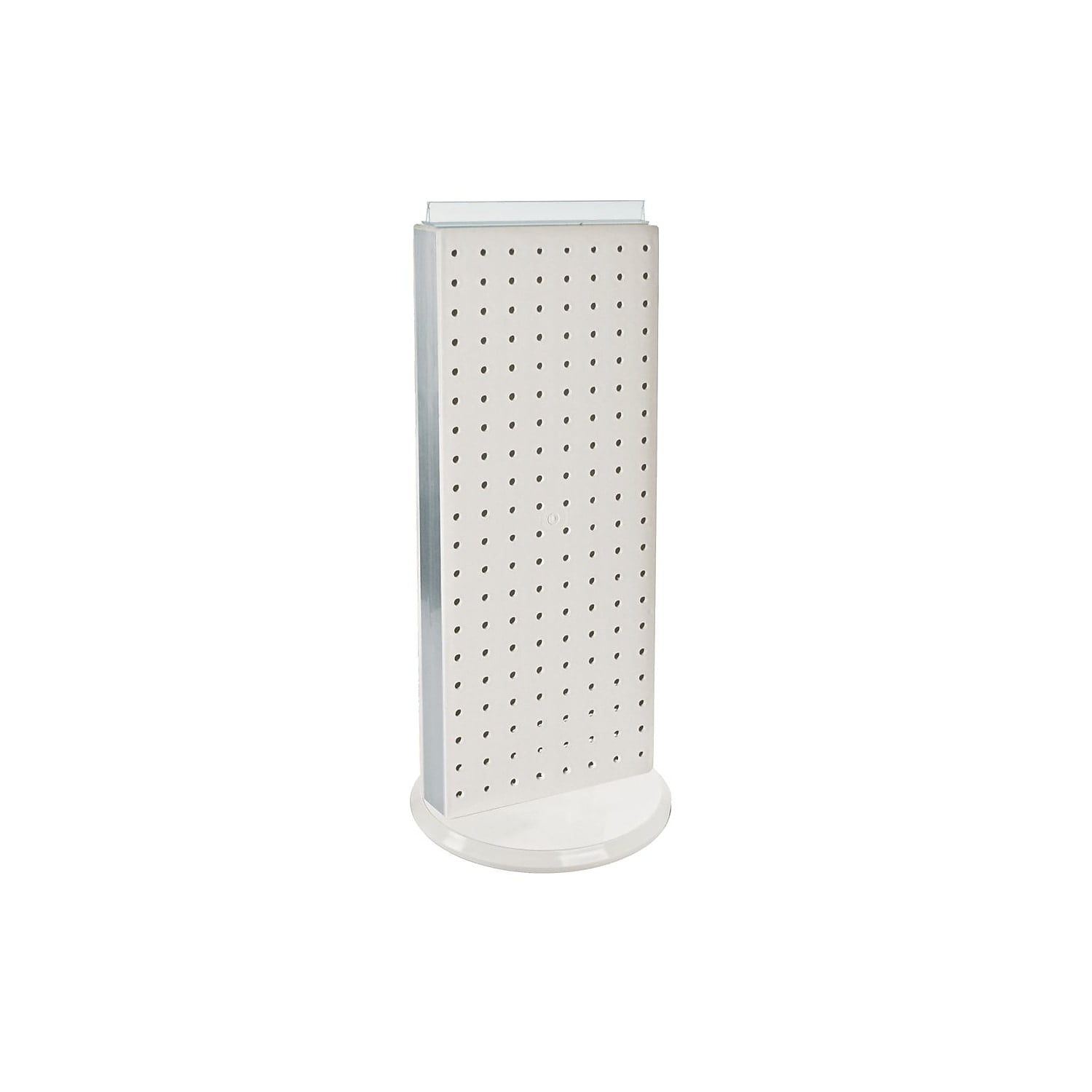 Azar 20"(H) x 8"(W) 2-Sided Non-Revolving Pegboard Counter Unit White ...