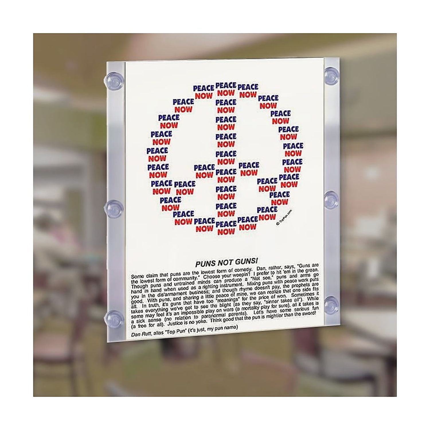 Azar 22" x 17" Acrylic Sign Holder With Suction Cups Clear 2/Pack ...