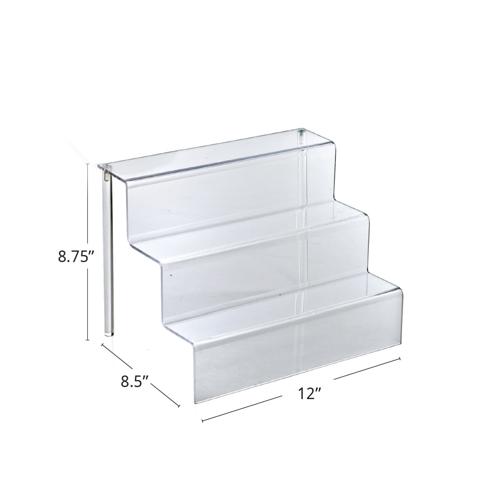 Azar 326043 Three-Tier Counter Step Display: 12"W x 8.5"D x 8.75"H ...