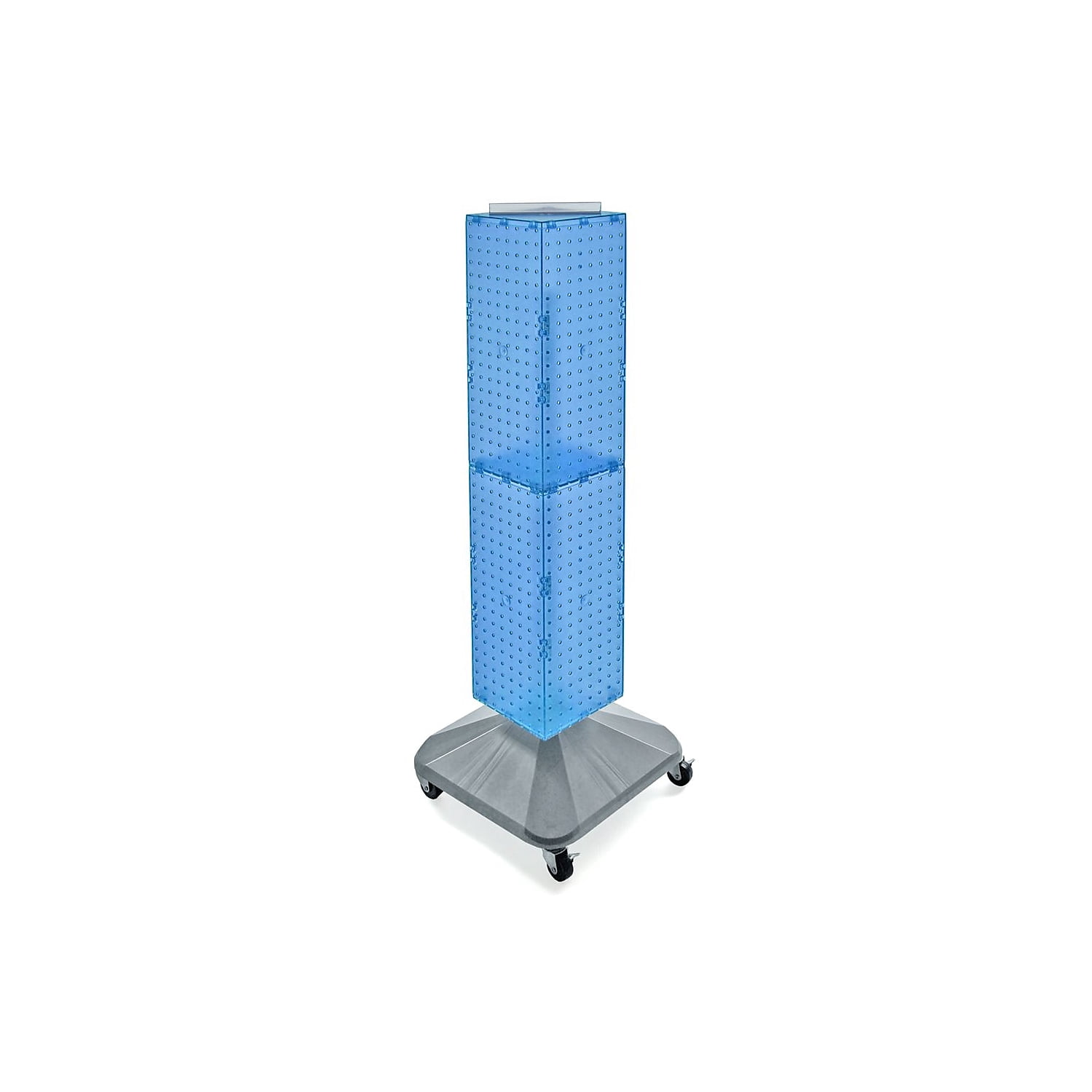 Azar 40"(H) x 8"(W) x 8"(D) 4-Sided Interlocking Pegboard Display Tower ...