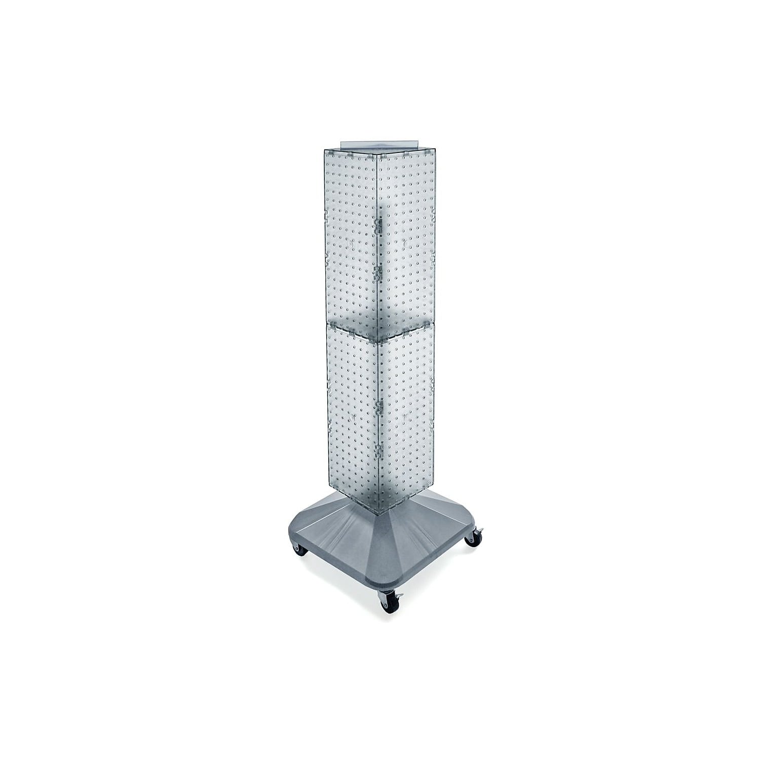 Azar 40"(H) x 8"(W) x 8"(D) 4-Sided Interlocking Pegboard Display Tower ...