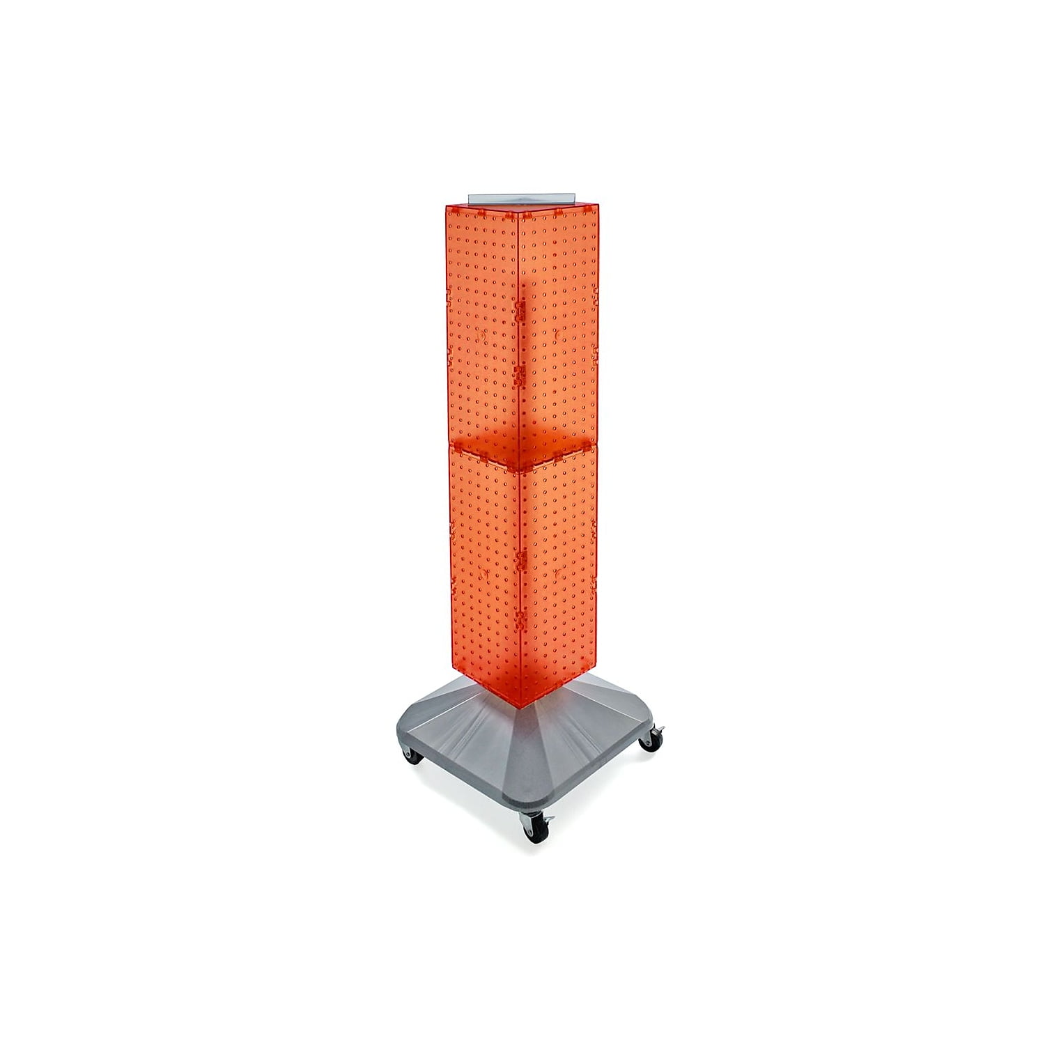 Azar 40"(H) x 8"(W) x 8"(D) 4-Sided Interlocking Pegboard Display Tower ...