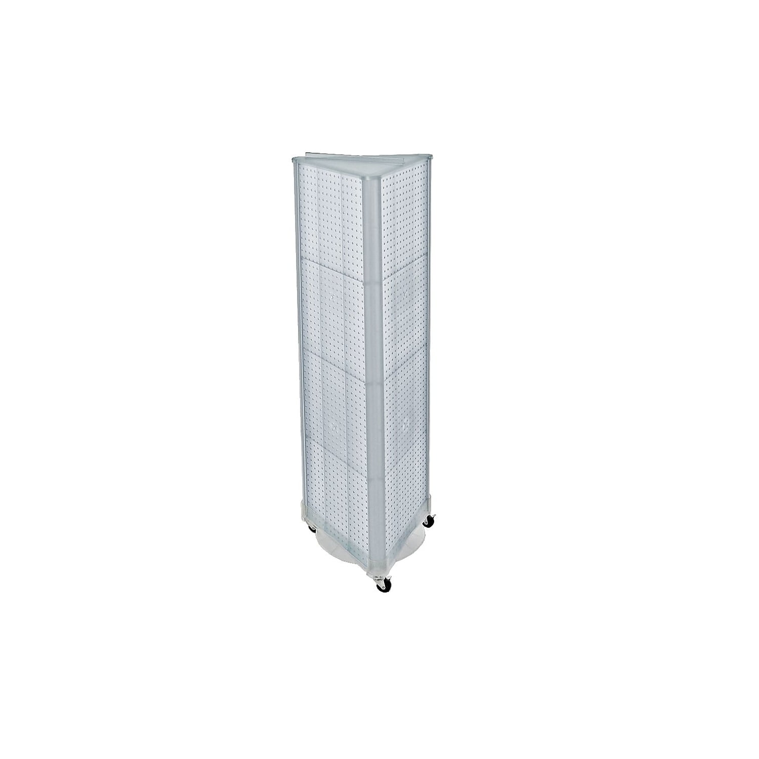 Three-Sided Pegboard Tower Floor Display on Wheeled Base. Panel Size ...