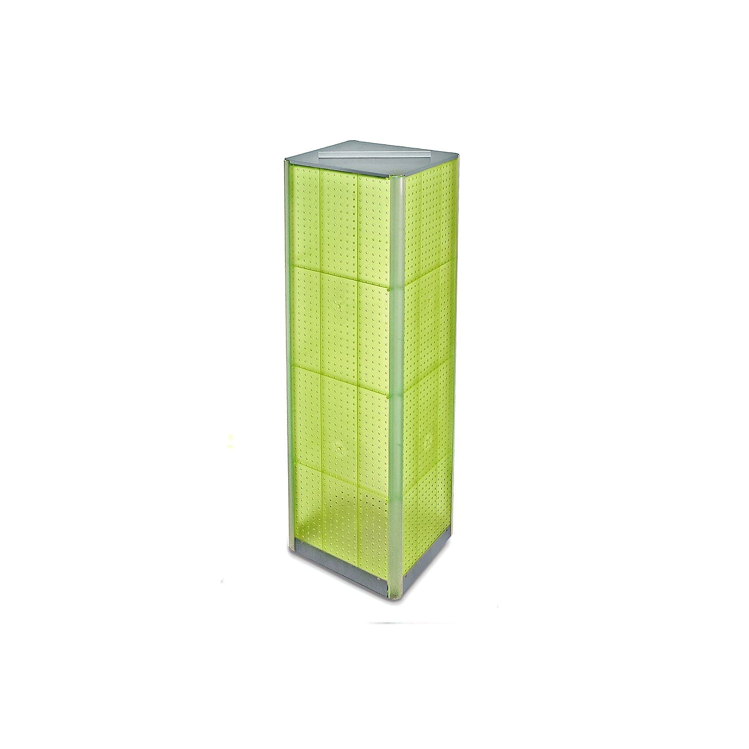 Azar 60"(H) x 16"(W) 4-Sided Pegboard Spinner Floor Display Green ...