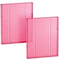 Azar 771620-PNK Pegboard 1-Sided Wall Panel, Pink Translucent Color, 2 ...