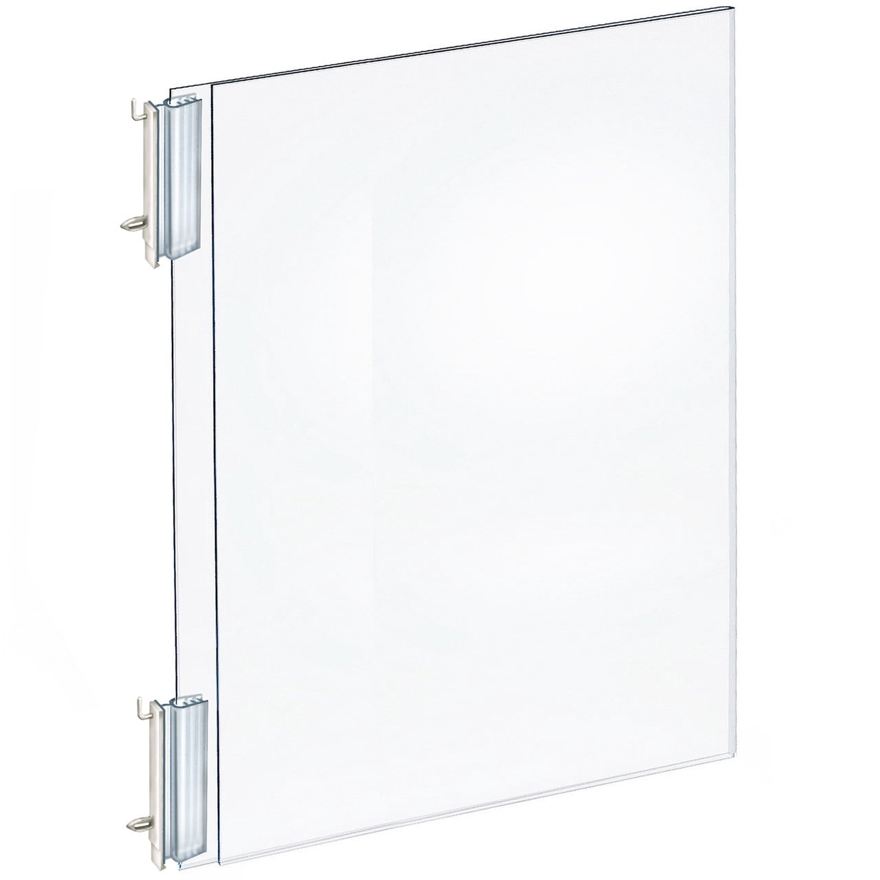 Two-Sided Acrylic Sign Holder with Pegboard Grippers 11"W x 17"H, 10 ...