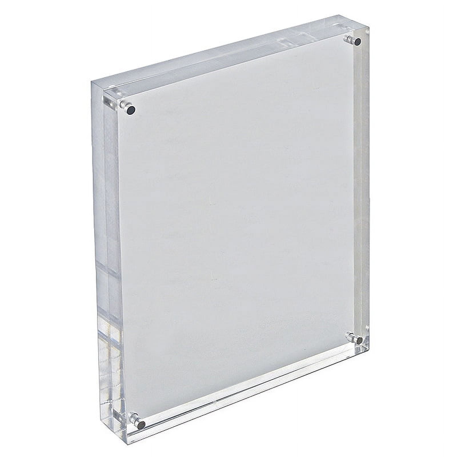 Azar Displays 104436 Clear Acrylic Magnetic Photo Frame Block 8.5" x 11 ...
