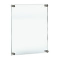 Azar Displays 105530 Floating Acrylic Wall Frame with Silver Stand Off ...