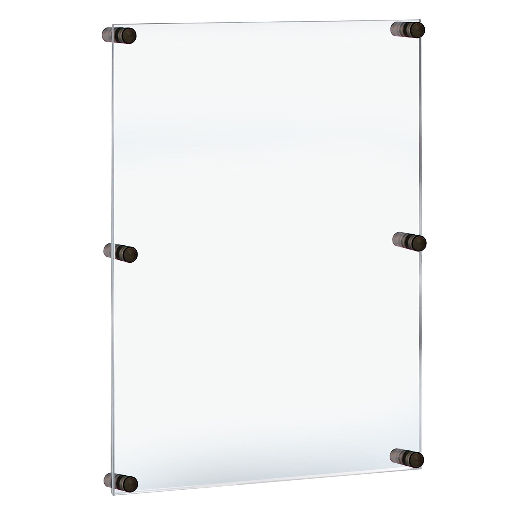 Azar Displays 105536-BLK Acrylic Floating Double Panel Wall Frame ,24 ...