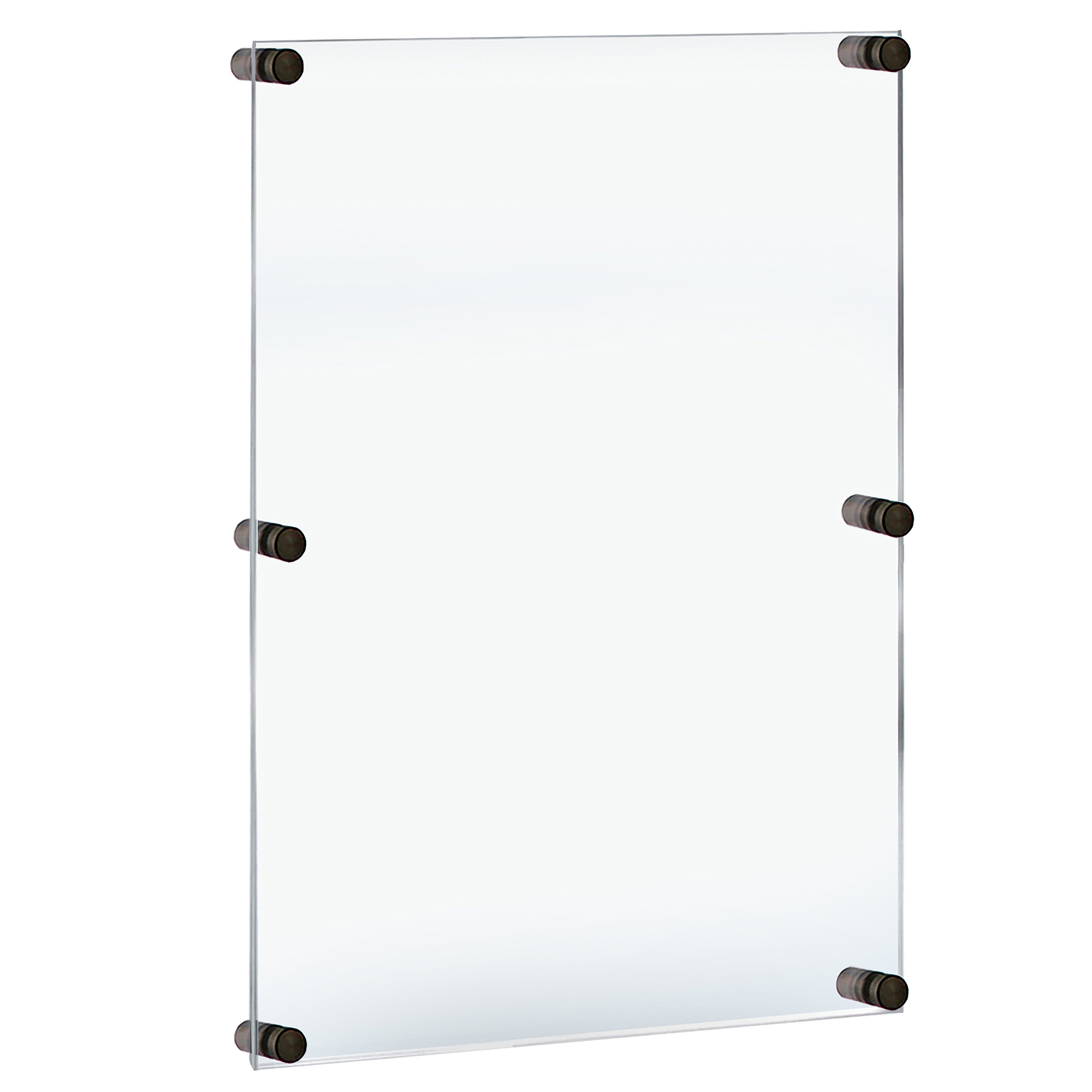 Azar Displays 105540-BLK Acrylic Floating Double Panel Wall Frame ,30 ...