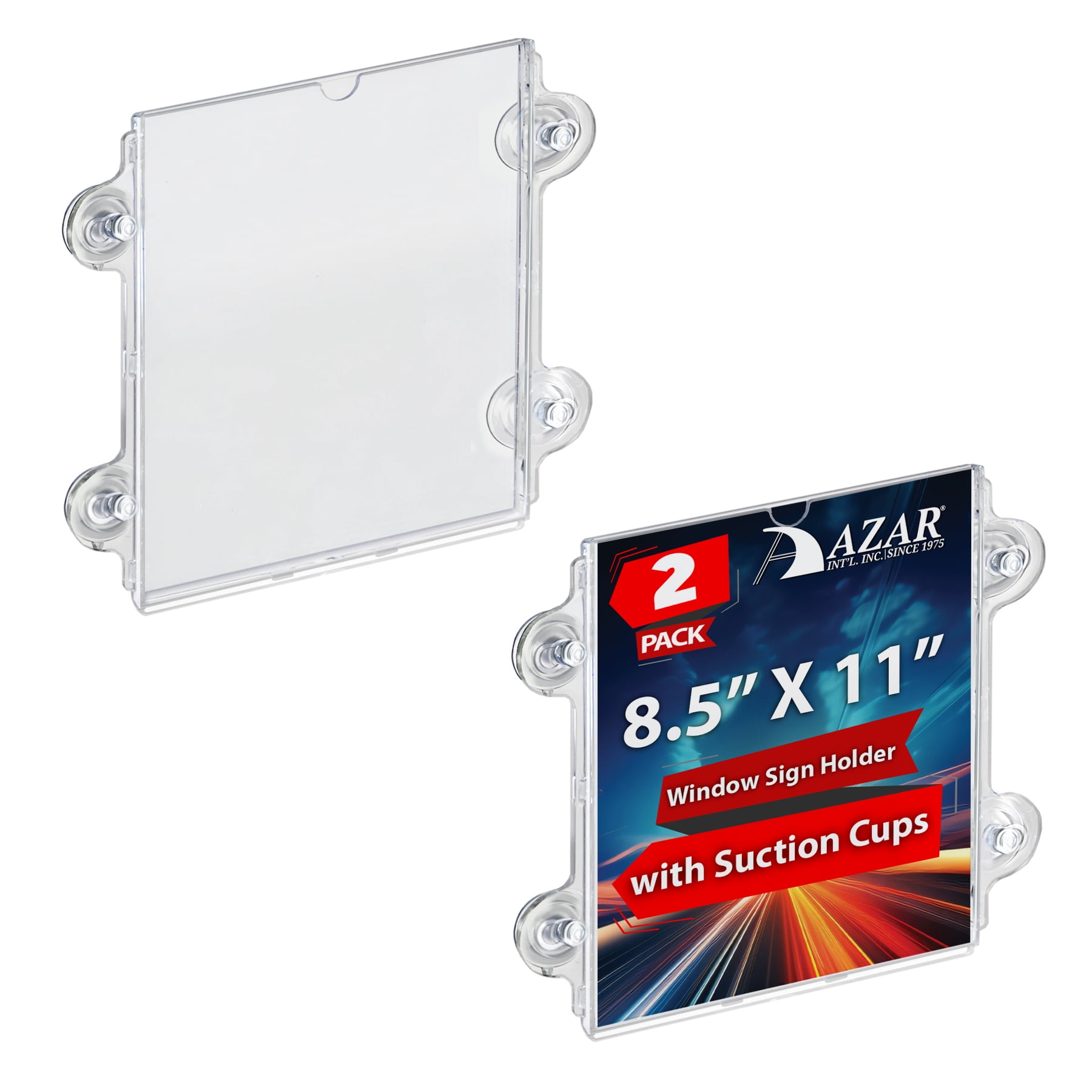 Azar Displays 106614 Clear Acrylic Window/Door Sign Holder Frame with ...