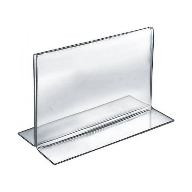 Azar Displays 152721 Bottom Loading Clear Acrylic T-Frame Sign Holder 7 ...