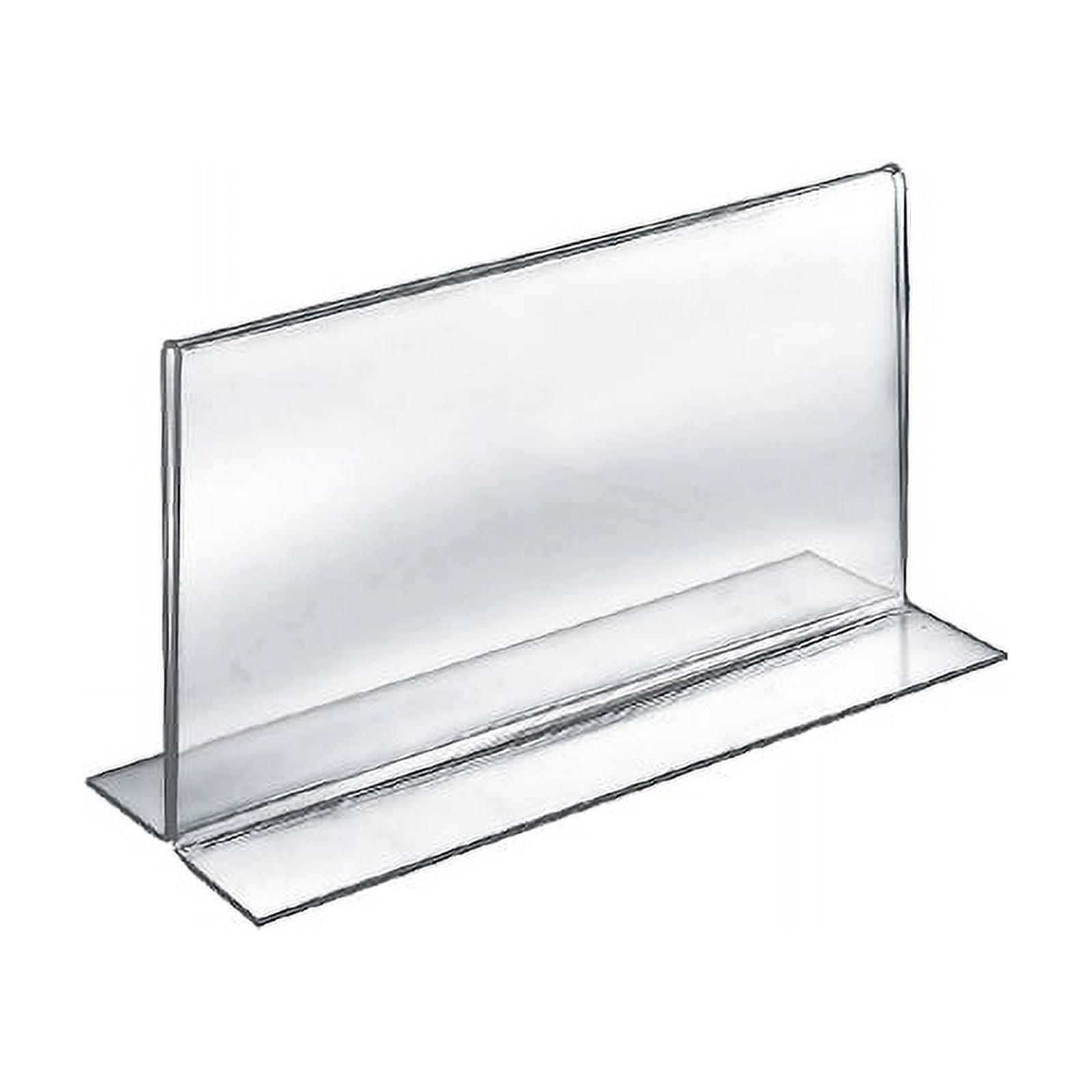 Azar Displays 152734 Bottom Loading Clear Acrylic T-Frame Sign Holder 8 ...