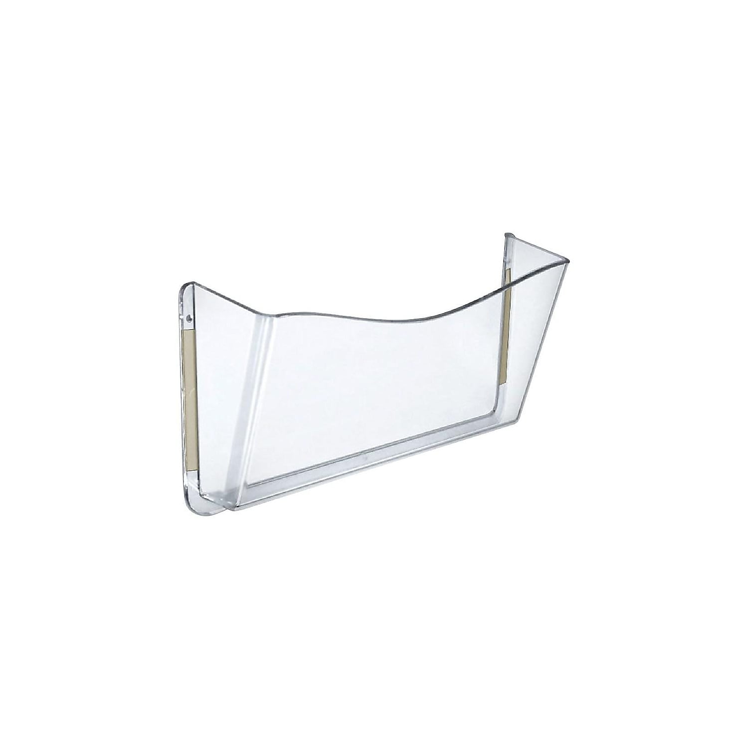 Azar Displays Wall Mount File Holder, Clear Plastic, Double Sided Tape ...