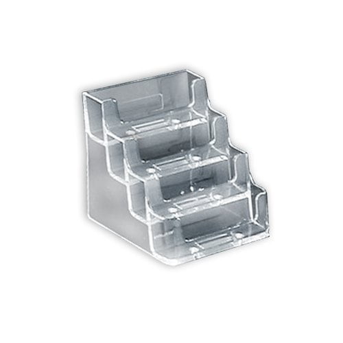 Azar Displays 252004 4 Tier Pocket Business Card Holder, Durable Clear ...